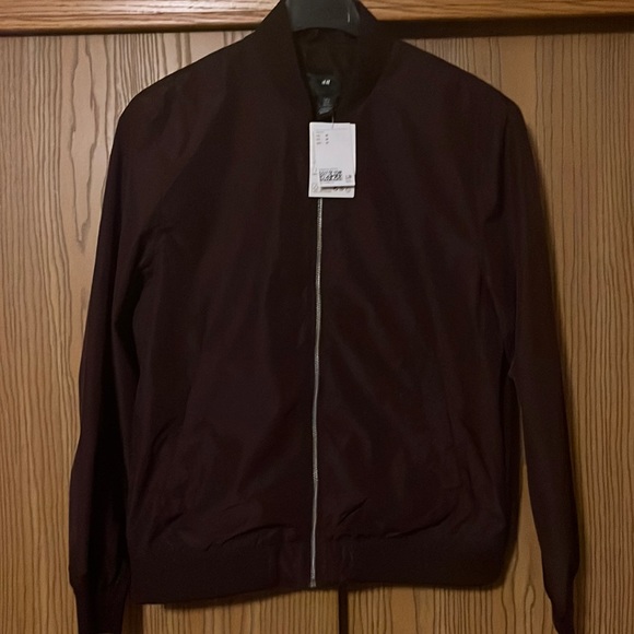 H&M | Jackets & Coats | Brand New Hm Varsity Jacket Burgundy Color ...